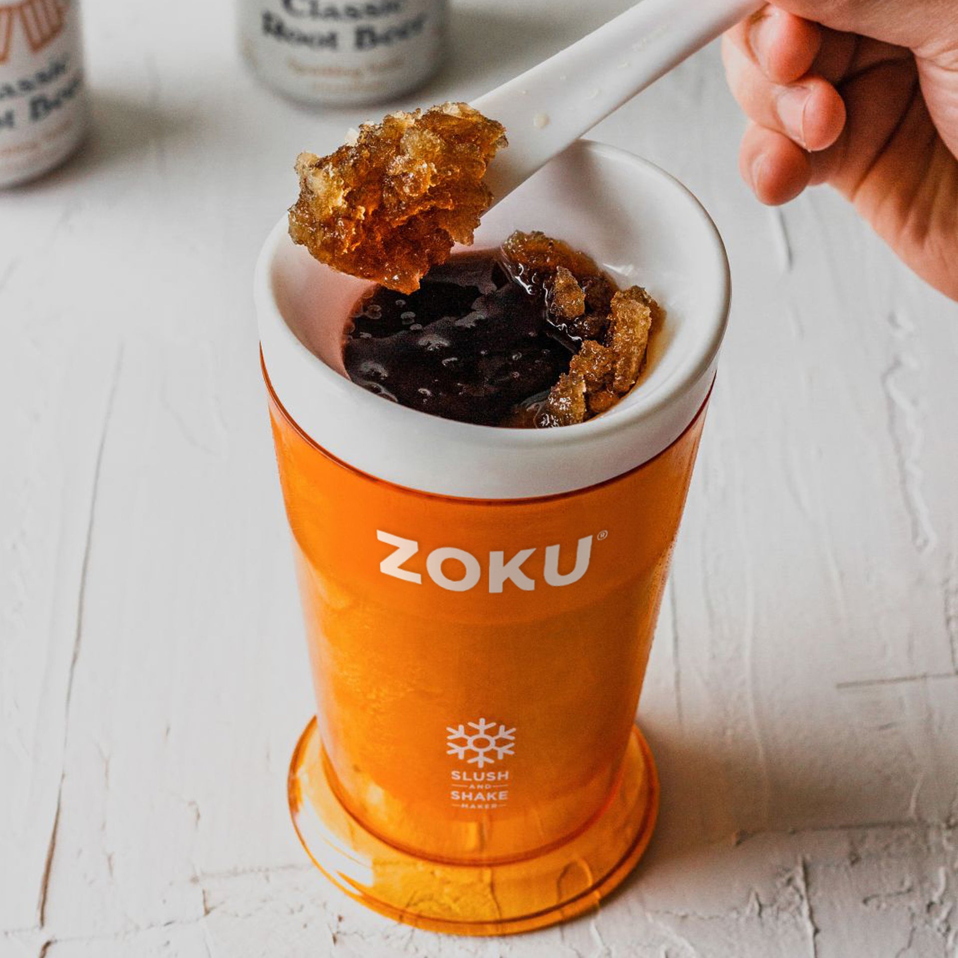 ZOKU Orange Slush & Shake Maker | Compact Quick Freeze Drink Maker