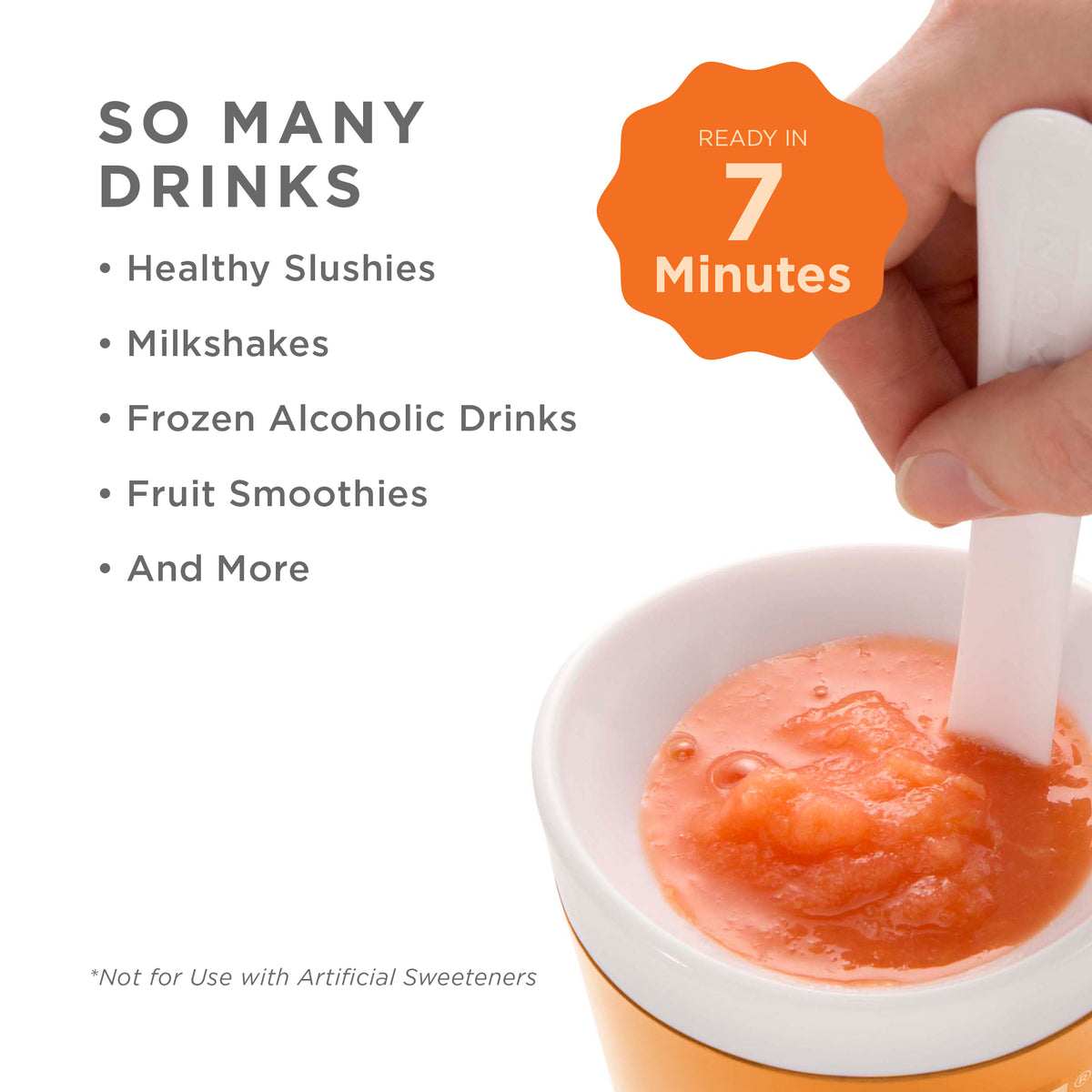 ZOKU Orange Slush & Shake Maker | Compact Quick Freeze Drink Maker