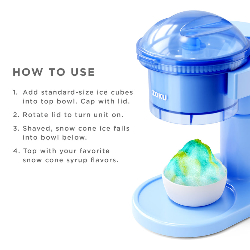 Snow Cone Maker | Shaved Ice for Homemade Frozen Treats & Margaritas – ZOKU