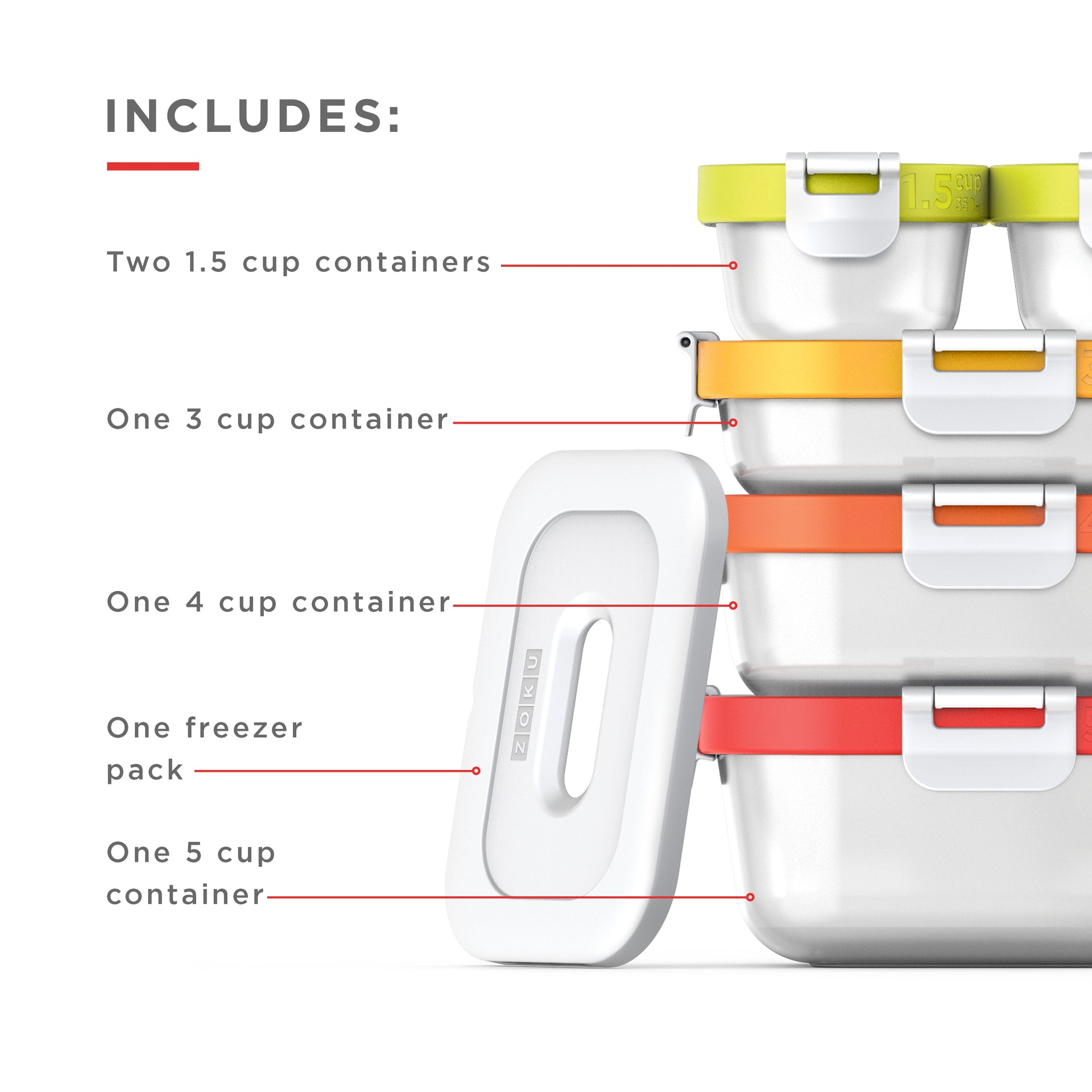 11 Pc Neat Stack | Food Storage Containers for Organized Meal Prep – ZOKU