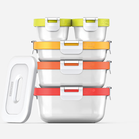 11 Pc Neat Stack | Food Storage Containers for Organized Meal Prep - ZOKU